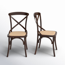Gayla Solid Wood Cross Back Side Chair Birch Lane
